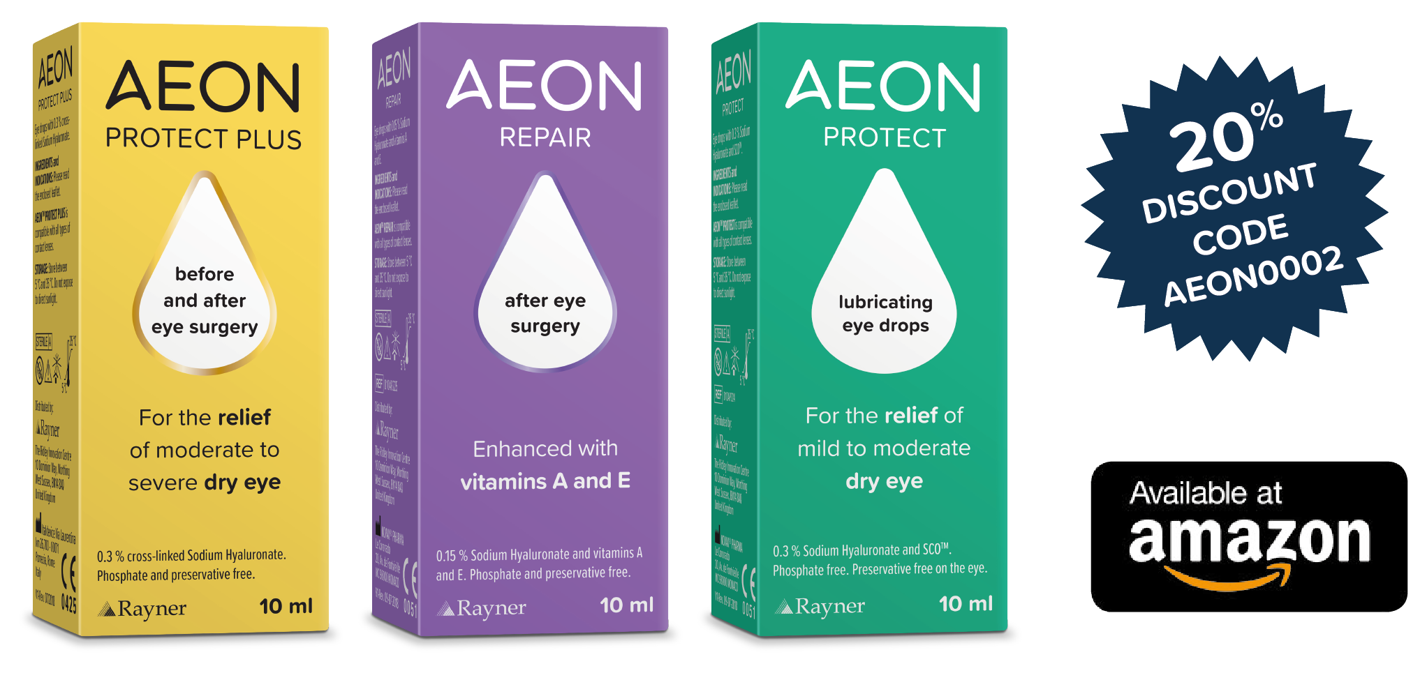 AEON Eye Drops. Use Before & After Eye Surgery. Surgeon Recommended.AEON